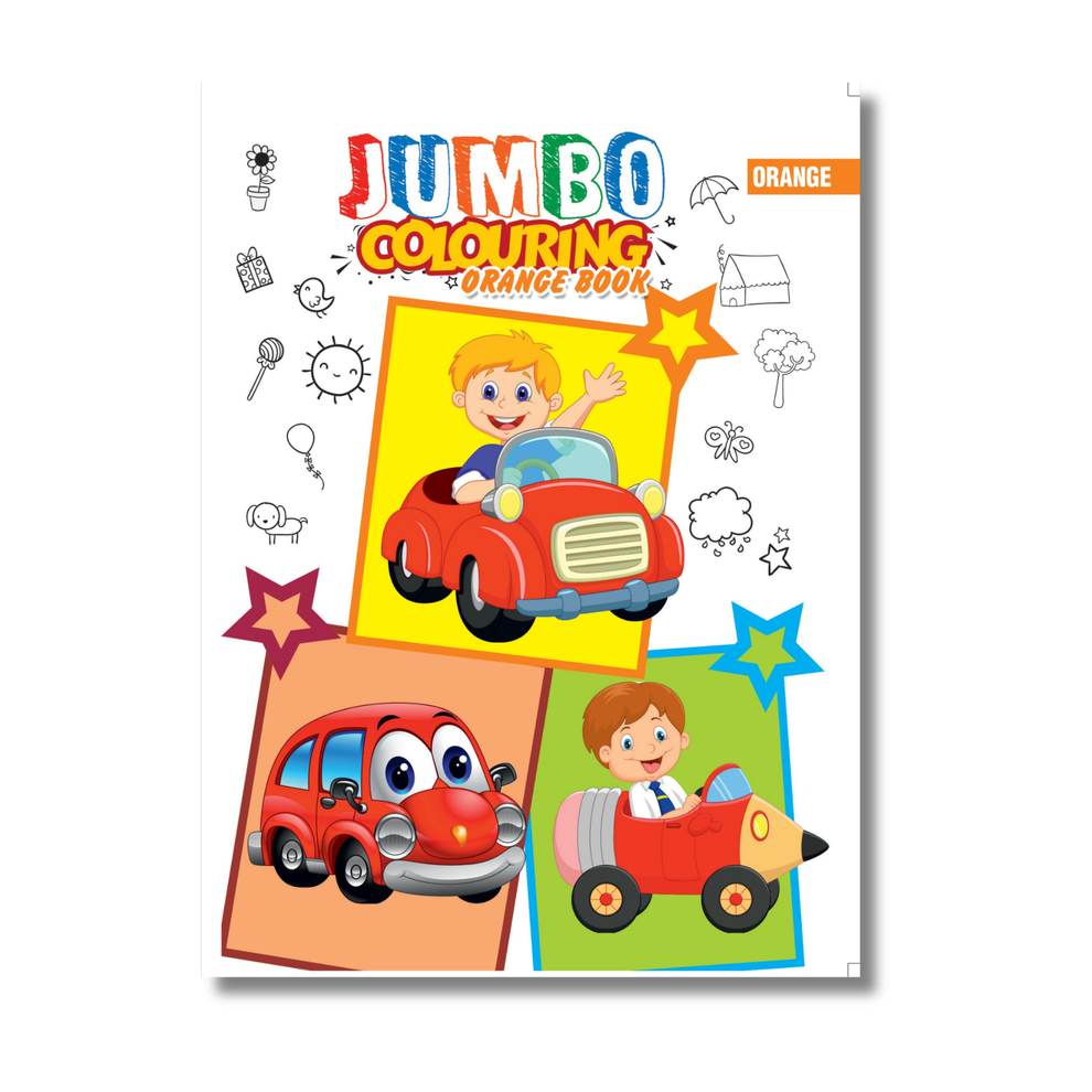 Jumbo Colouring Book - Orange (Paperback) - Bookishadda – Bookish Adda